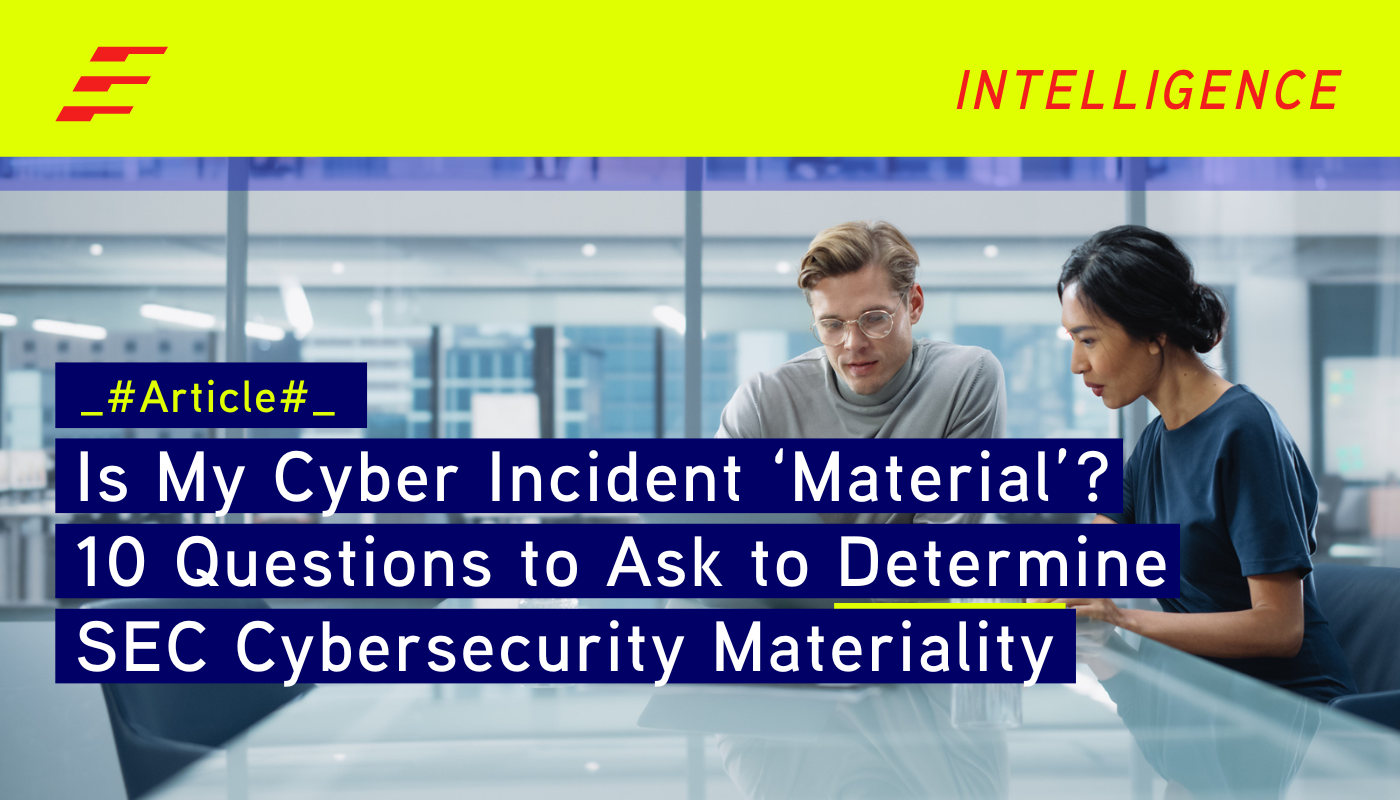 10 Ways to Determine SEC Cybersecurity Materiality // Echelon Risk + Cyber